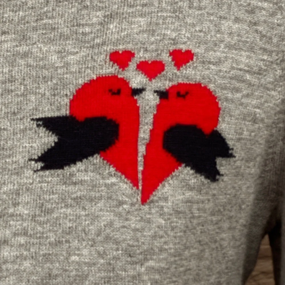 Banana Republic | Sweaters | Banana Republic Gray Knit Love Birds ...